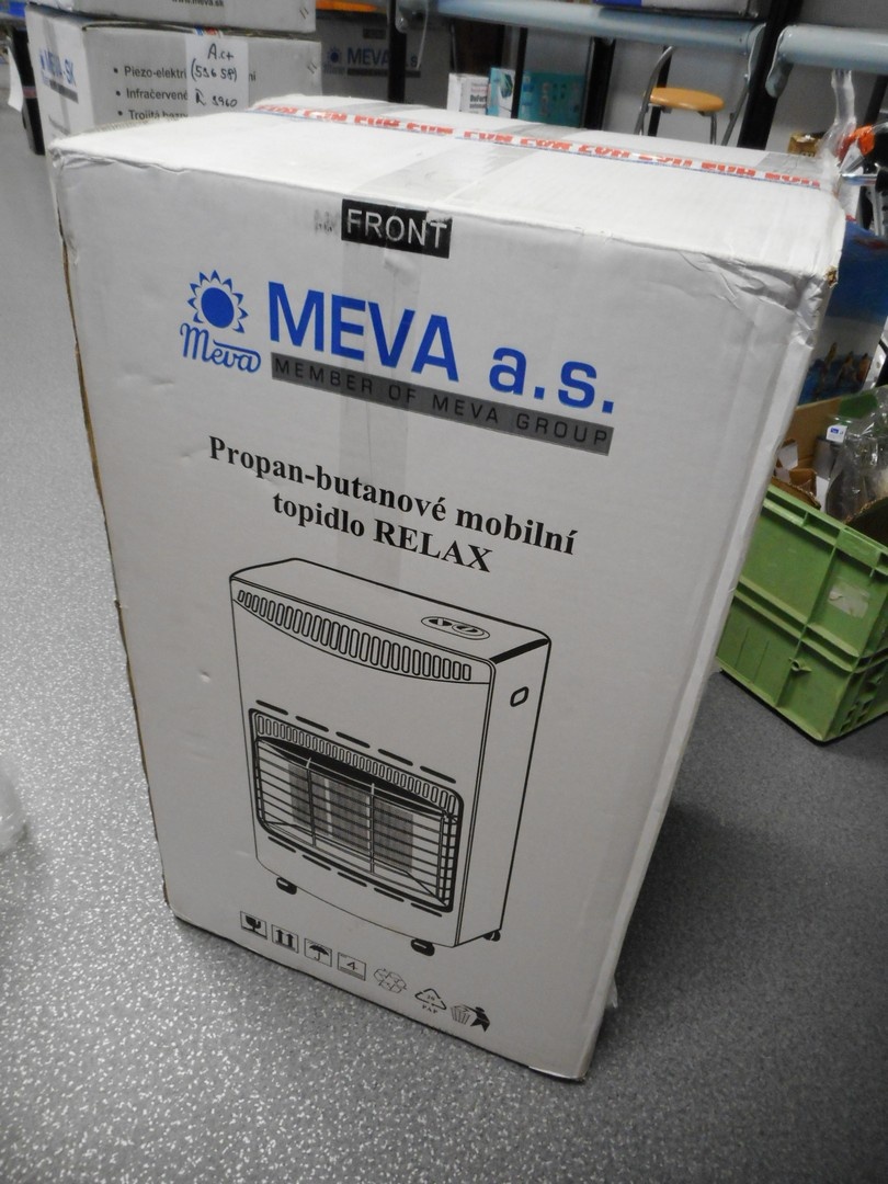 Kamna Meva Relax TB02007 plynová, vč. sady na připojení 10kg PB 1790 Kč