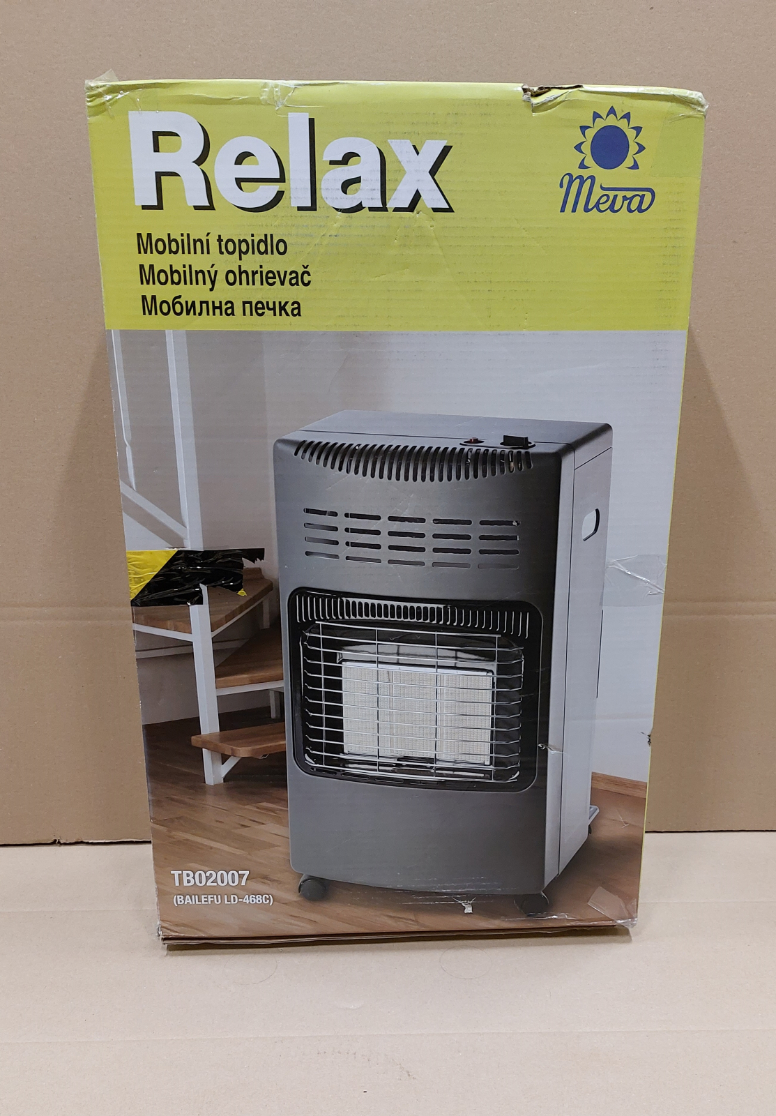 Meva Relax TB02007 kamna plynová, vč. připojení k 5/10/33kg PB lahvi ...