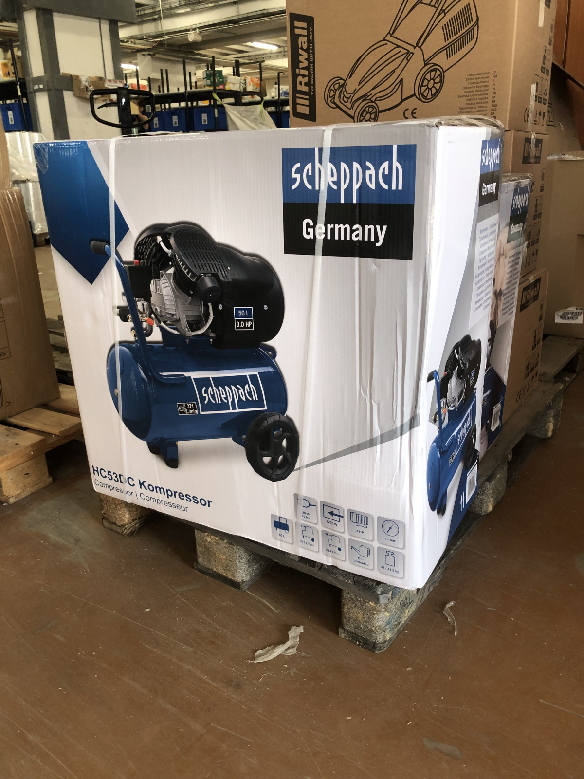 Kompresor Scheppach HC 53 DC, 10 bar, 2 válec 6990 Kč