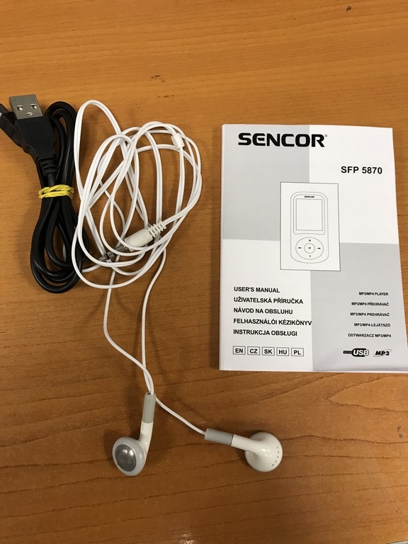 MP4 přehrávač SENCOR SFP 5870 BYL 8 GB 550 Kč