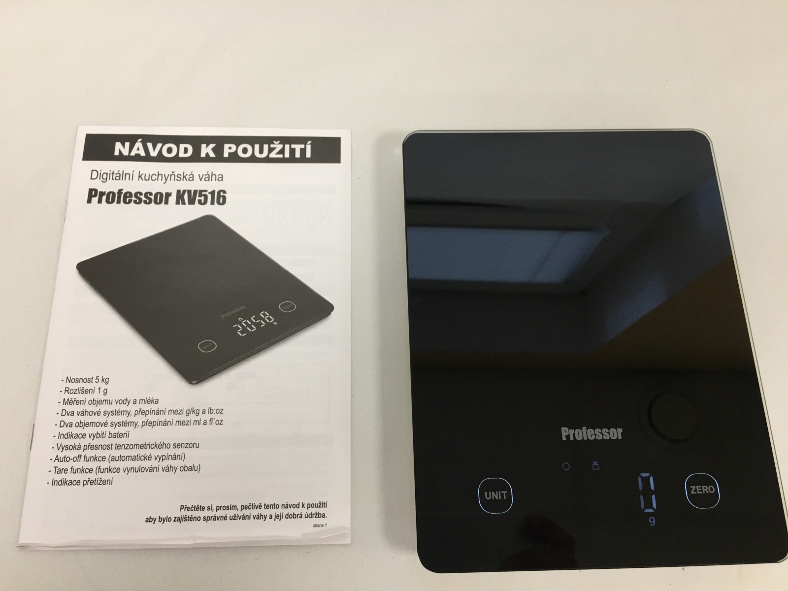 Váha kuchyňská černá Professor KV516 129 Kč
