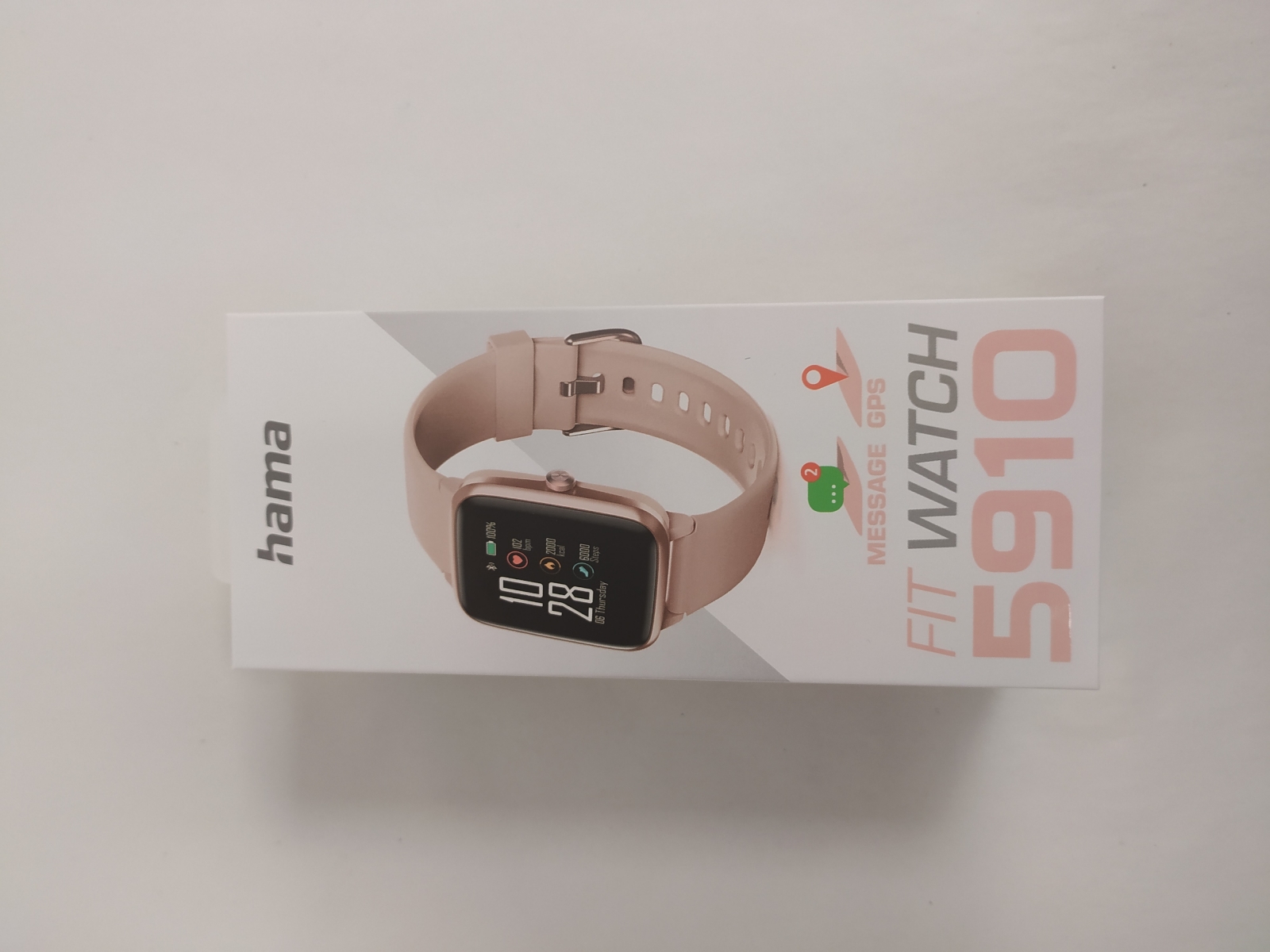 Chytré hodinky Hama Fit Watch 5910, růžové zlato 990 Kč