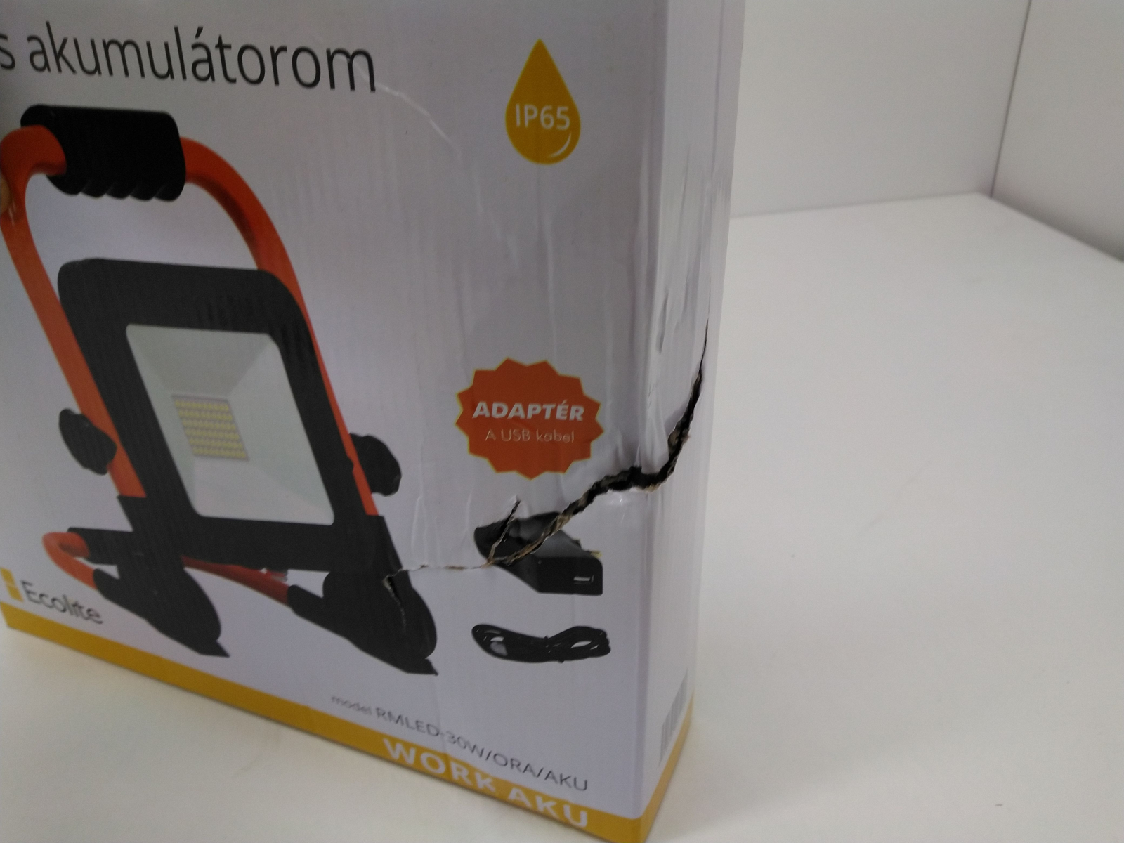 Reflektor aku LED 30W stojánkový, 4000K, 1800lm, IP65 849 Kč