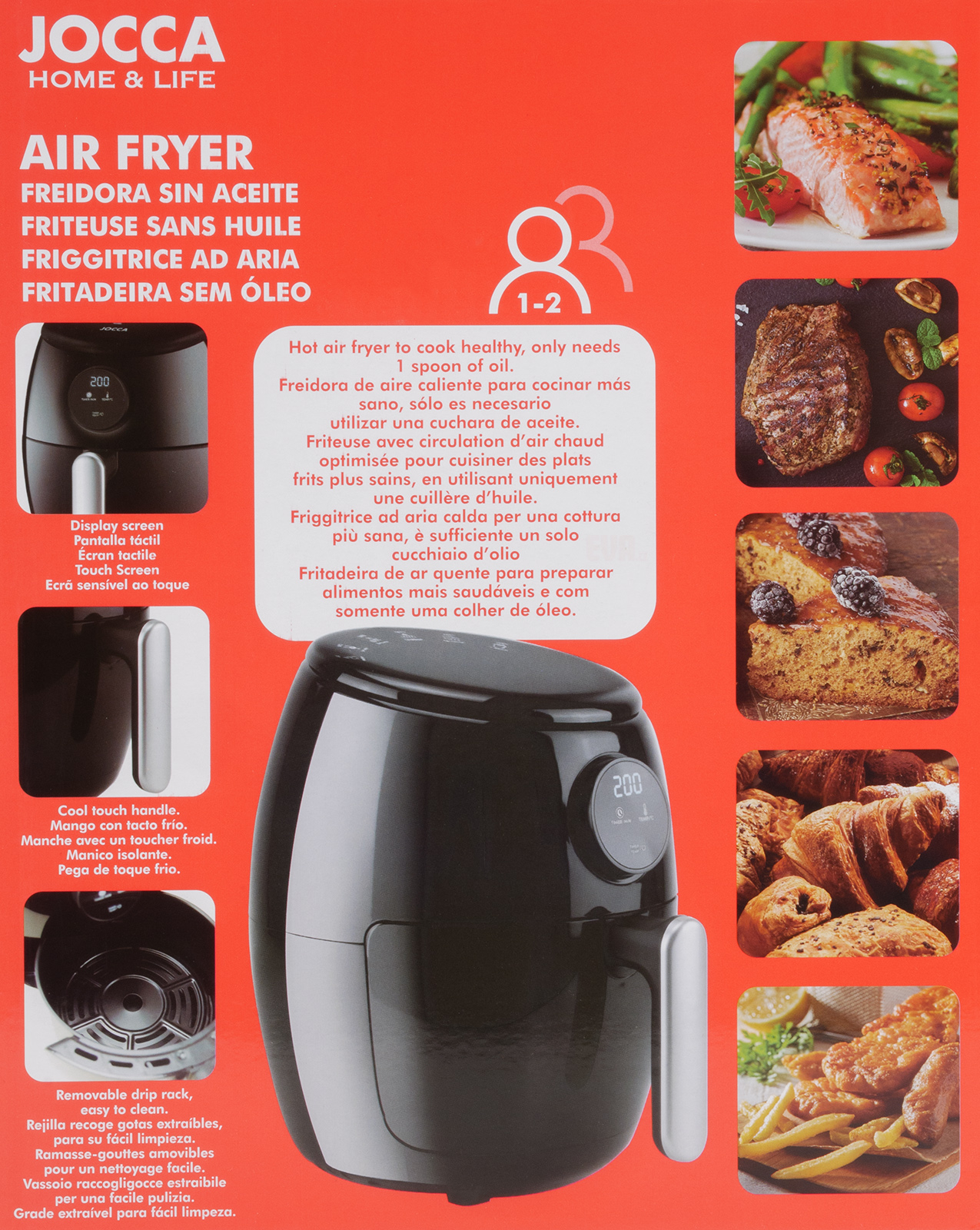 Fritéza horkovzdušná JOCCA 2066, 2L 890 Kč