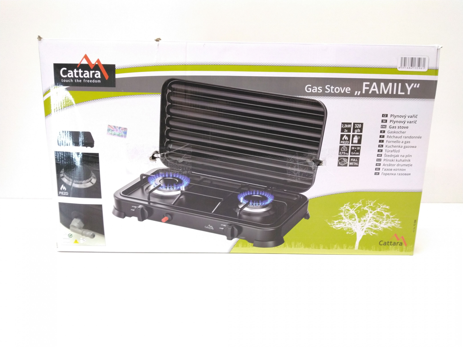 Vařič plynový Cattara Traveler FAMILY 850 Kč