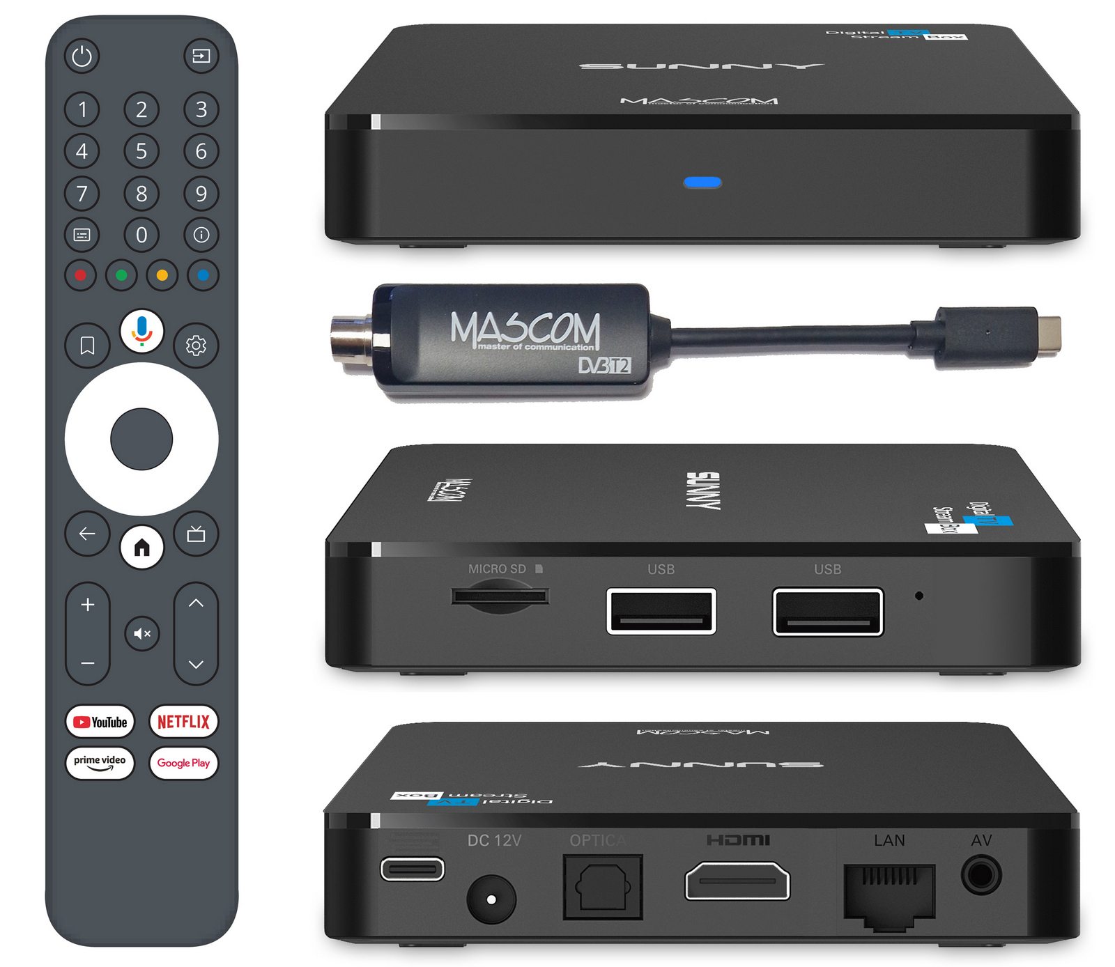 Android BOX MASCOM 4K MC SUNNY-T s DVB-T 1690 Kč