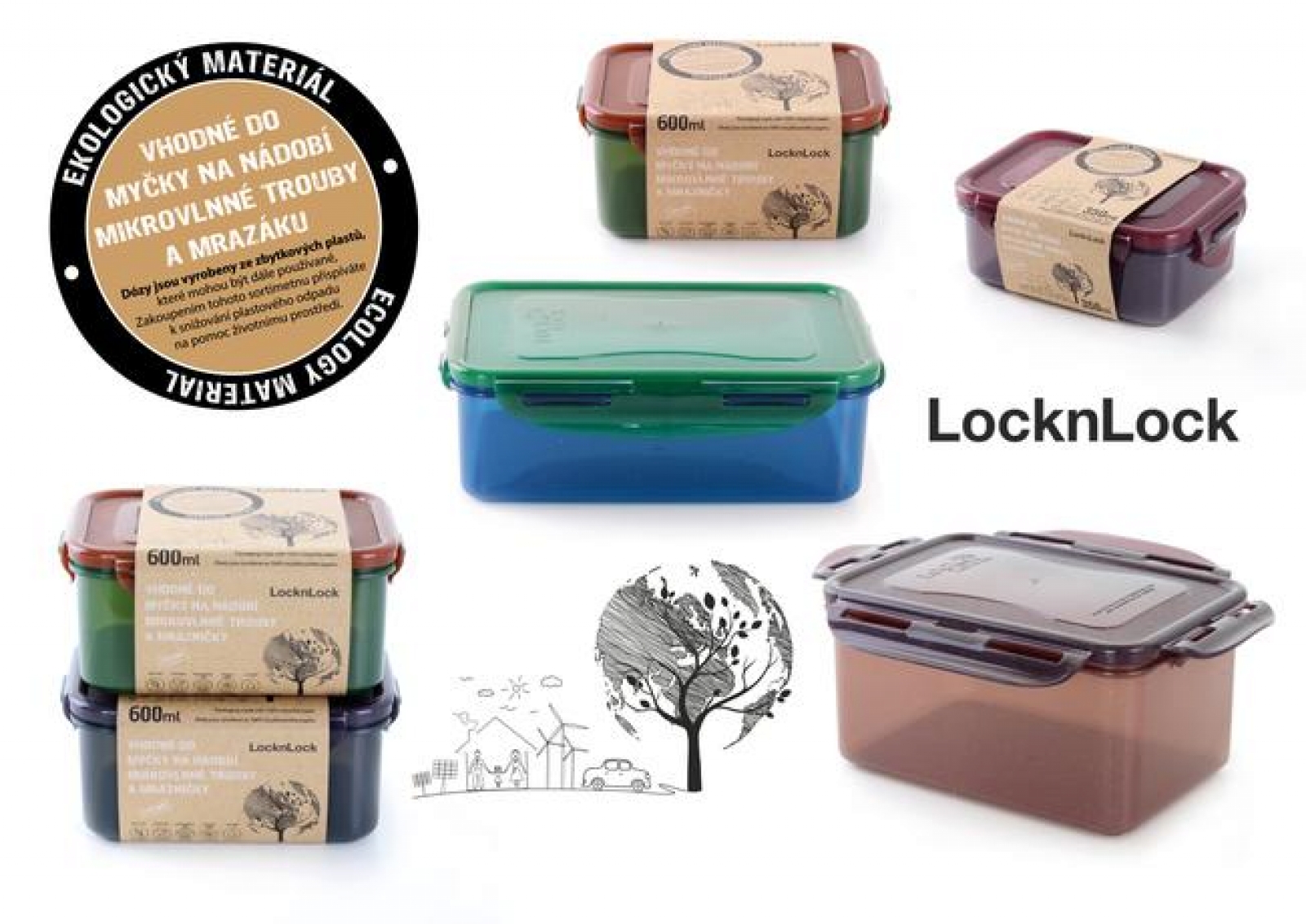 Dózy na potraviny LOCK LOCK ECO 1,1 l + 0,47 l 79 Kč