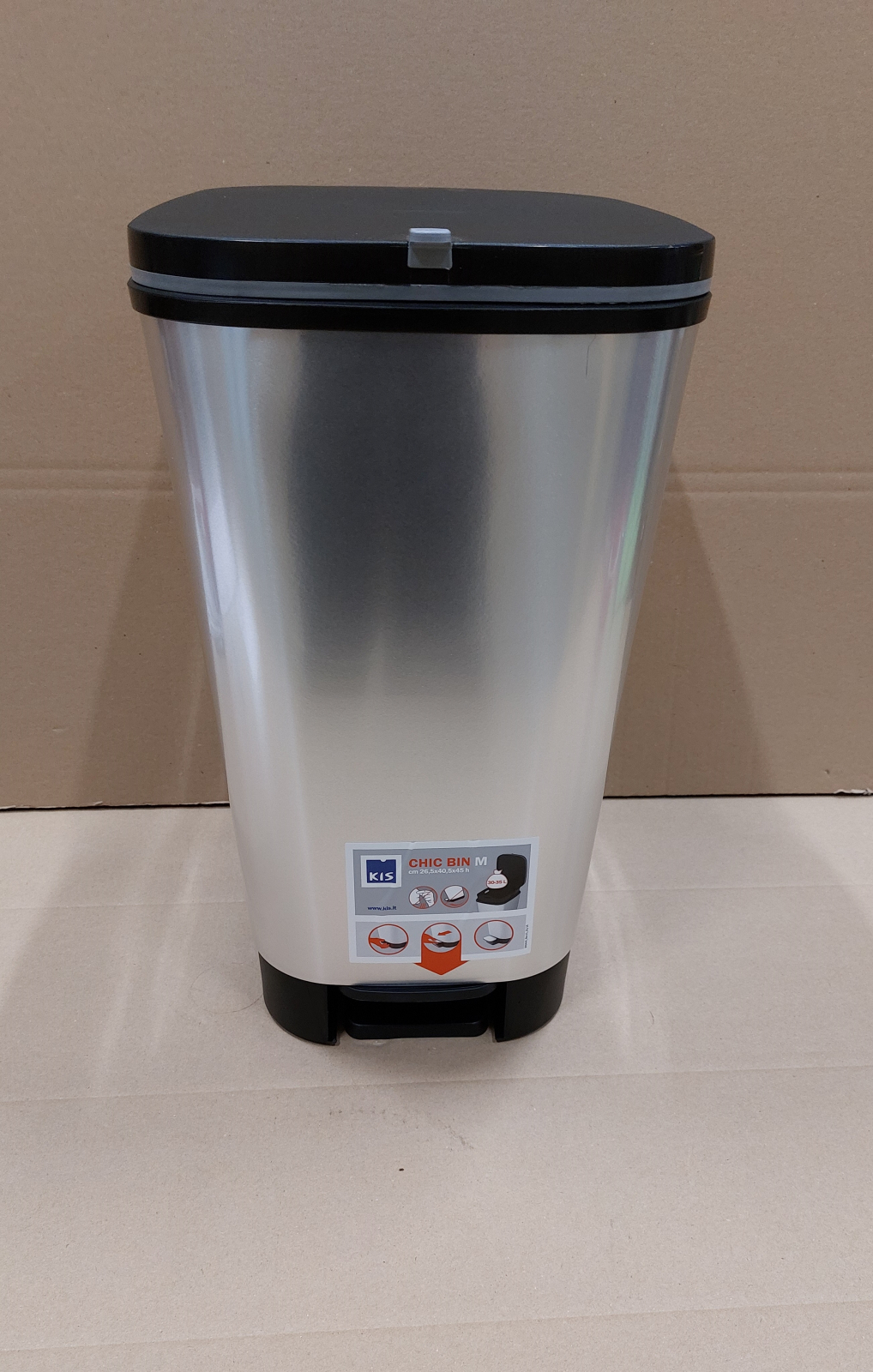 Koš odpadkový KIS Chic Bin M Steel 35l 449 Kč