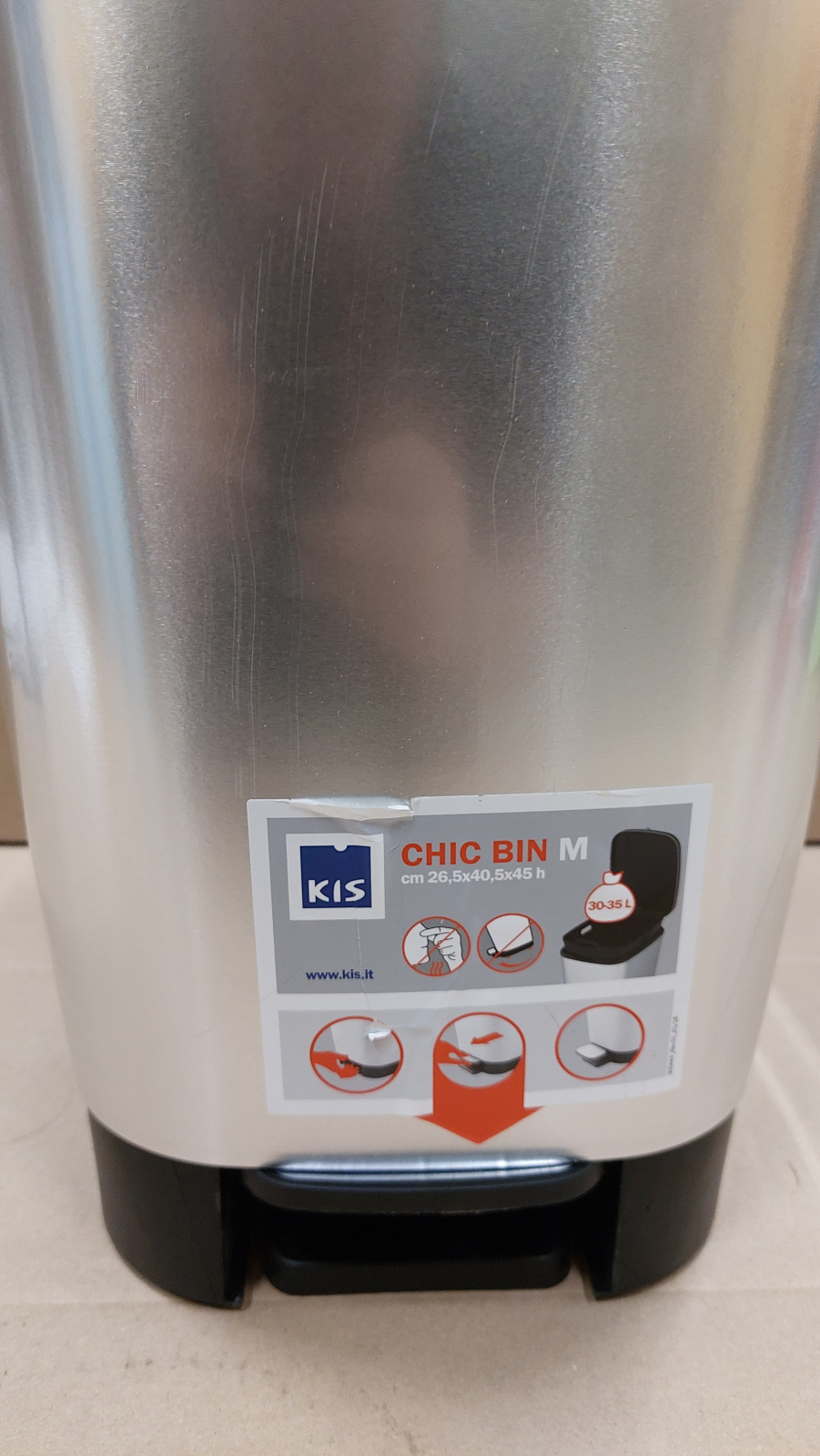 Koš odpadkový KIS Chic Bin M Steel 35l 449 Kč