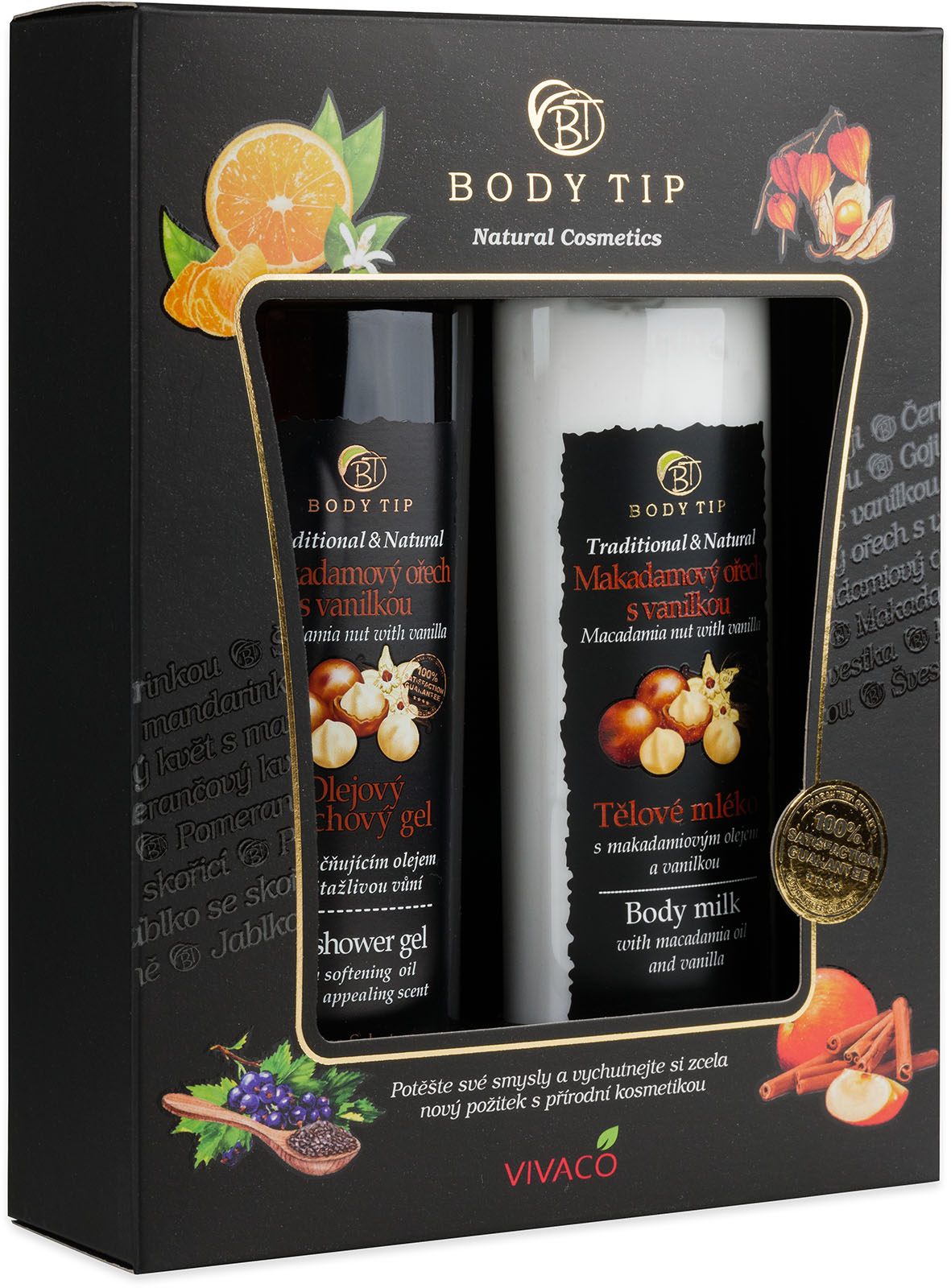 Kazeta Body Tip Makadamiový ořech /olejový SPG 200 ml + těl.mléko 200 ...