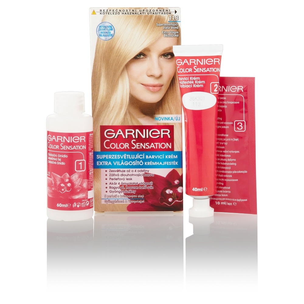Barva Garnier Color Sensational 113 superzesvětlovač popel. blond 69 Kč