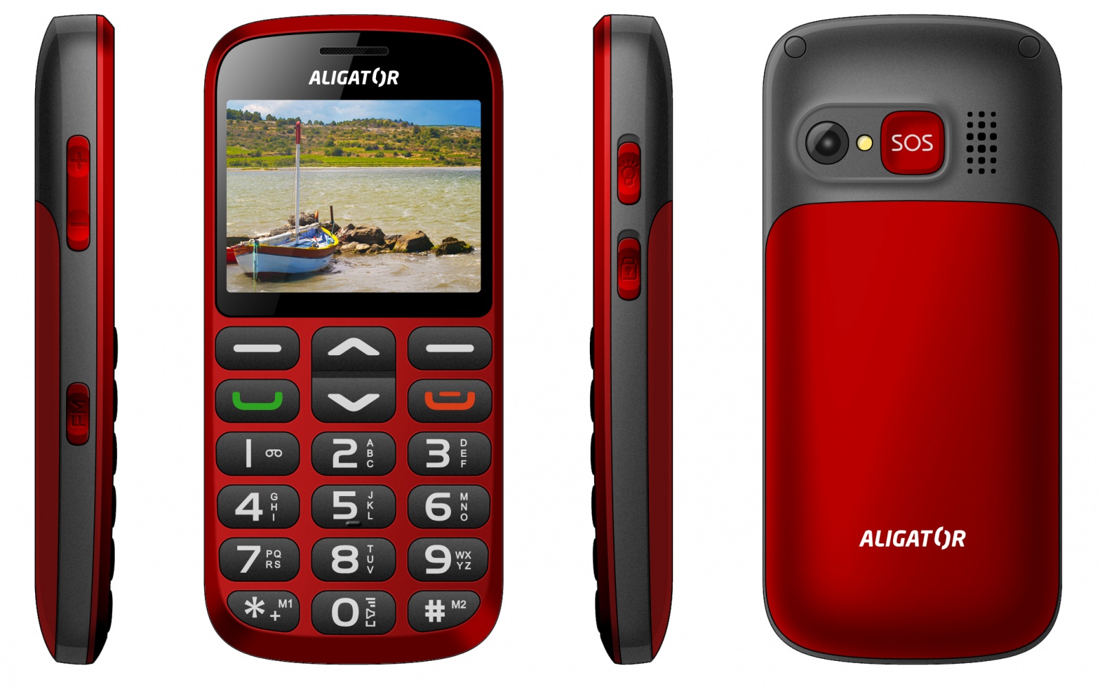 Telefon ALIGATOR A870 Senior Red 1499 Kč